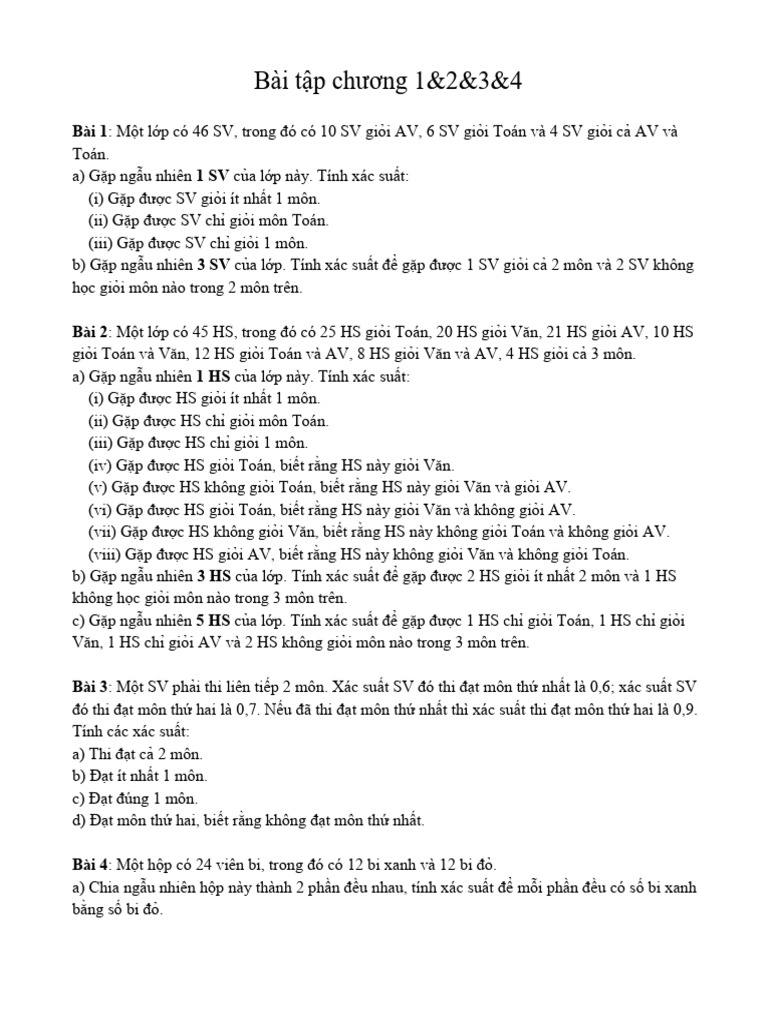 Baitaptonghop XS | PDF