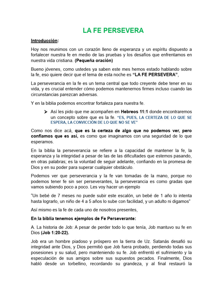La Fe Persevera | PDF | Fe | Abrahán