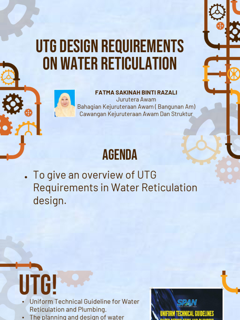 UTG Design Requirements For Water Reticultion | PDF | Pump | Water Supply
