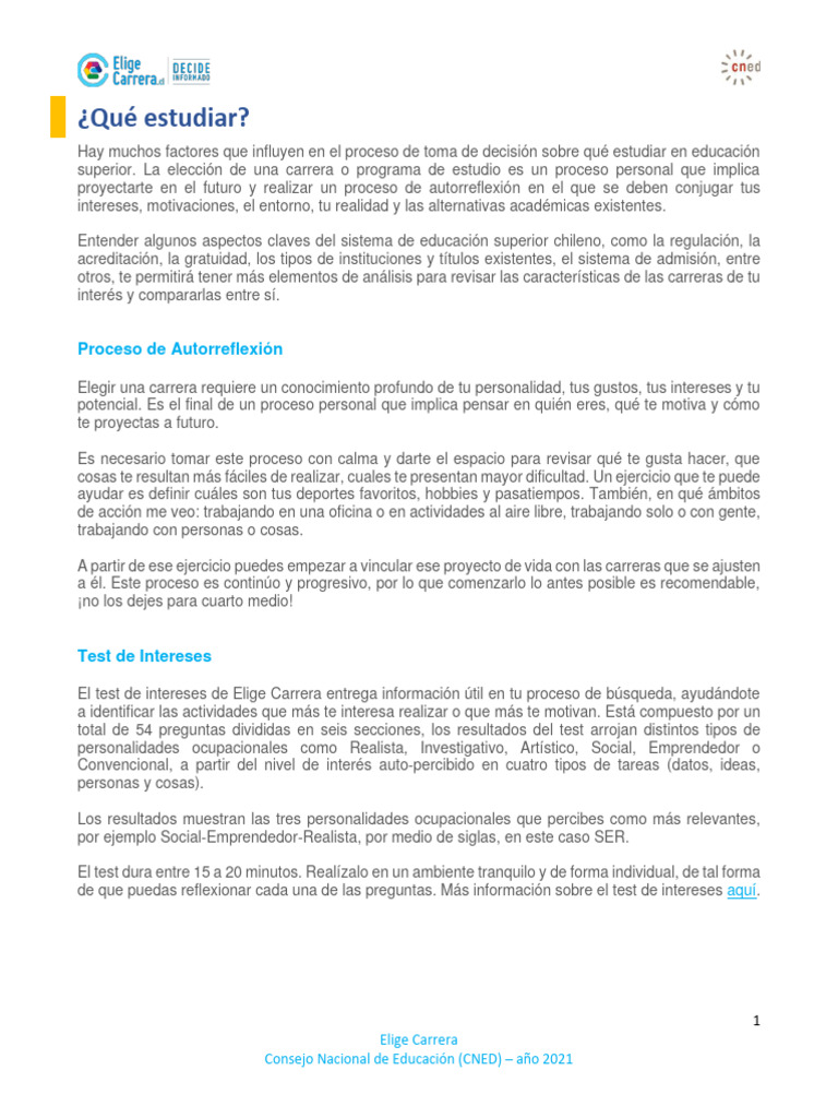 Que Estudiar | PDF | Educación más alta