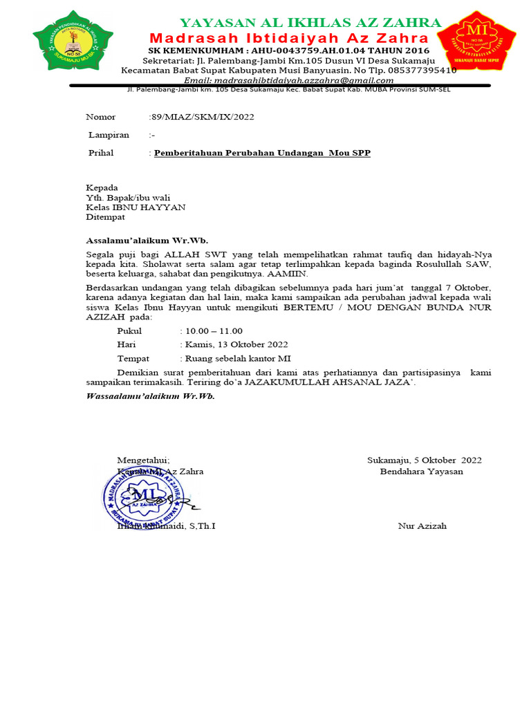 Undangan Mou | PDF