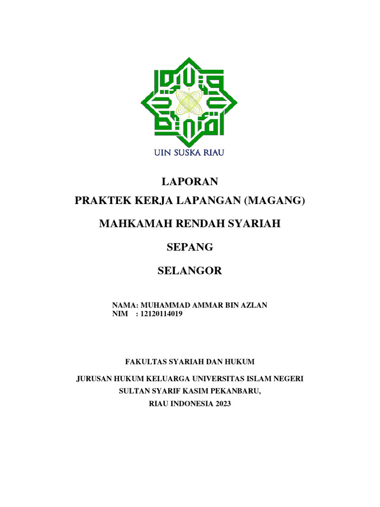Laporan Magang Muhammad Ammar | PDF