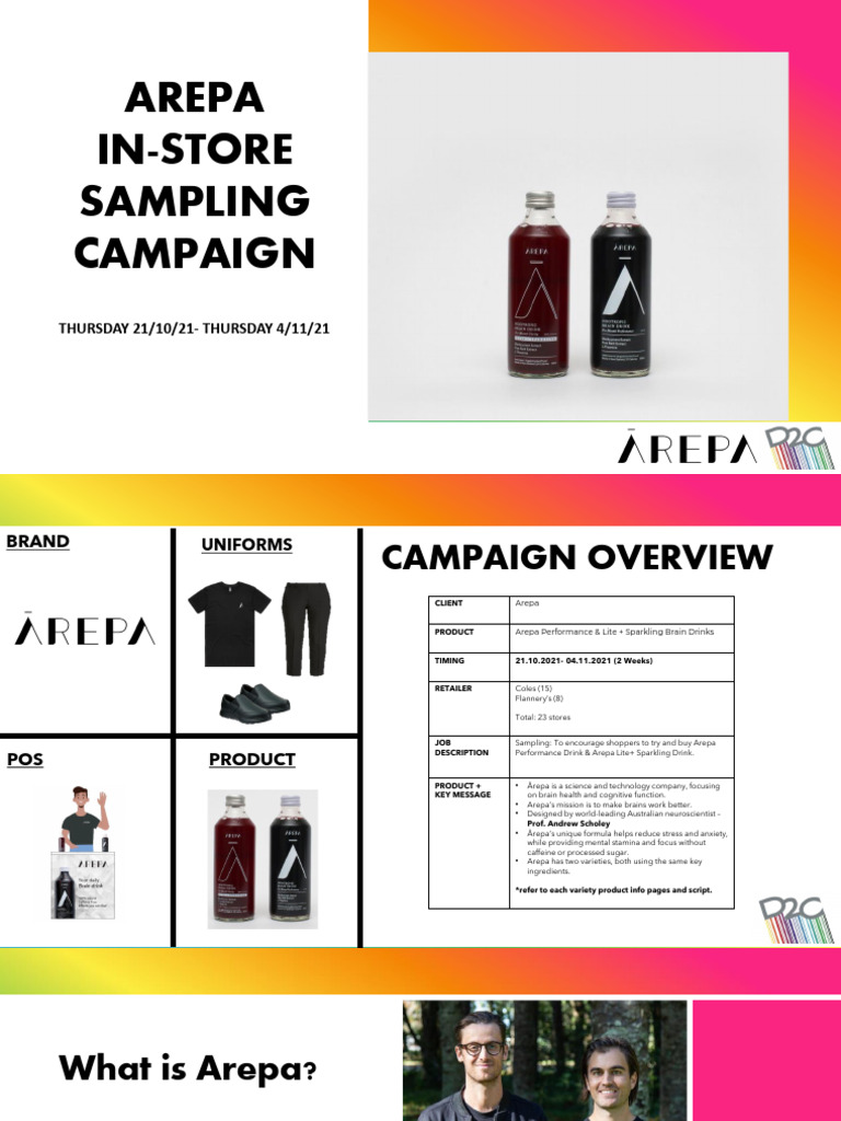 Arepa In-Store Sampling Campaign - Burst 2 | PDF | Retail | Point Of Sale