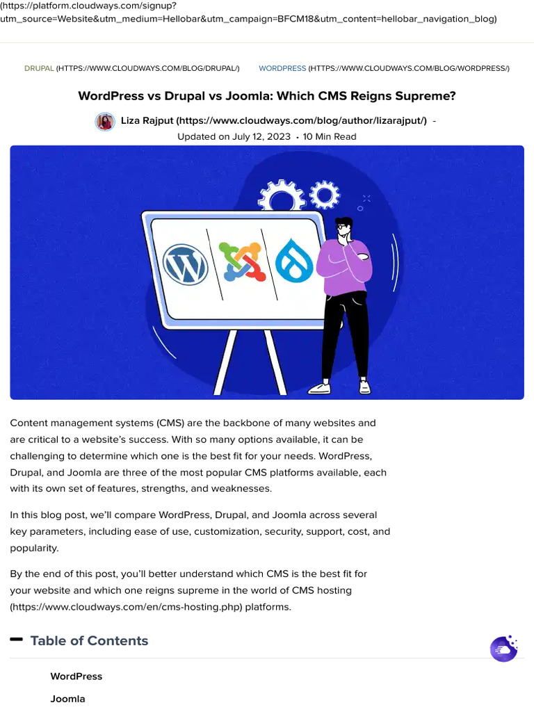 WordPress vs. Drupal vs. Joomla - The Better CMS in 2023 | PDF | Word ...