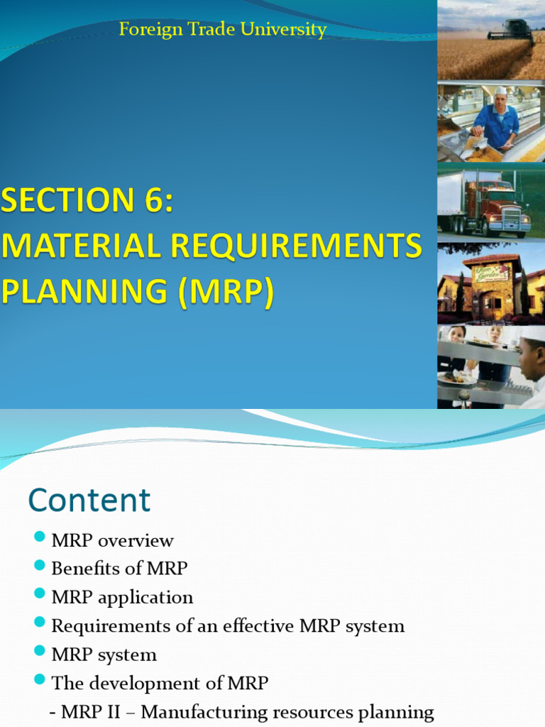 Material Requirement Planning (MRP) | PDF | Enterprise Resource Planning | Supply Chain Management