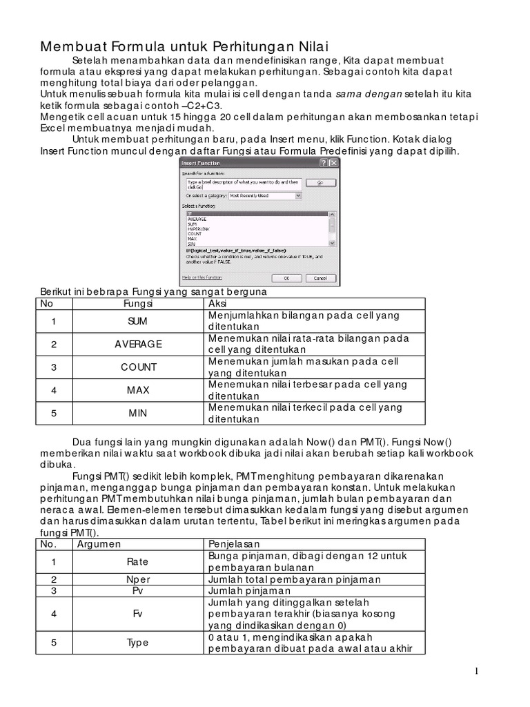 019 - Membuat Formula Untuk Perhitungan Nilai | PDF | Metode & Bahan Ajar
