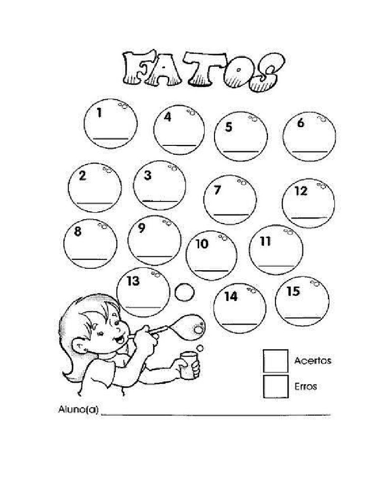 Folha de Ditado dos fatos | PDF