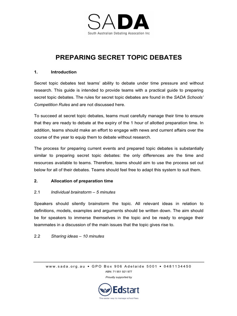 Guide to Secret Topics | PDF