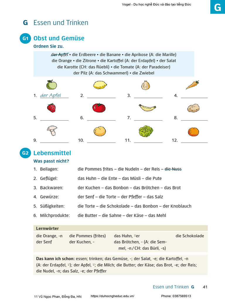 M4 Essen Und Trinken A2 | PDF