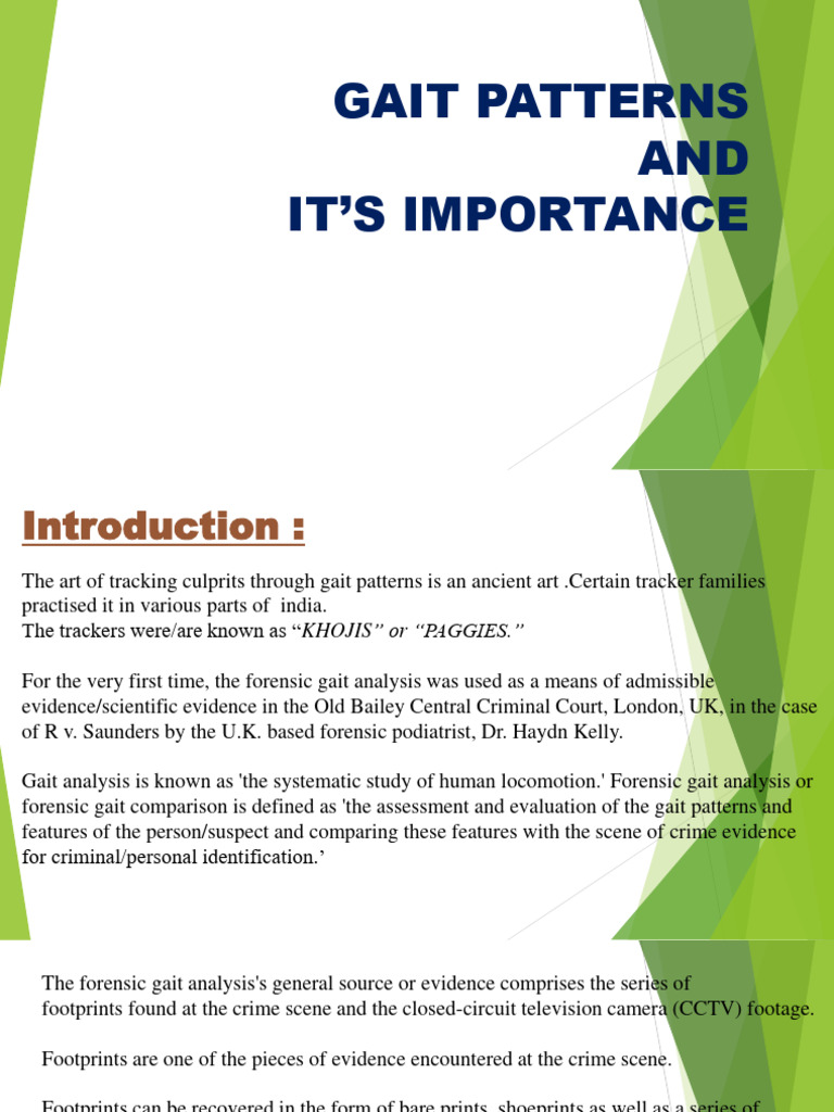 Forensic Gait Analysis: Techniques & Importance | PDF | Neurology ...