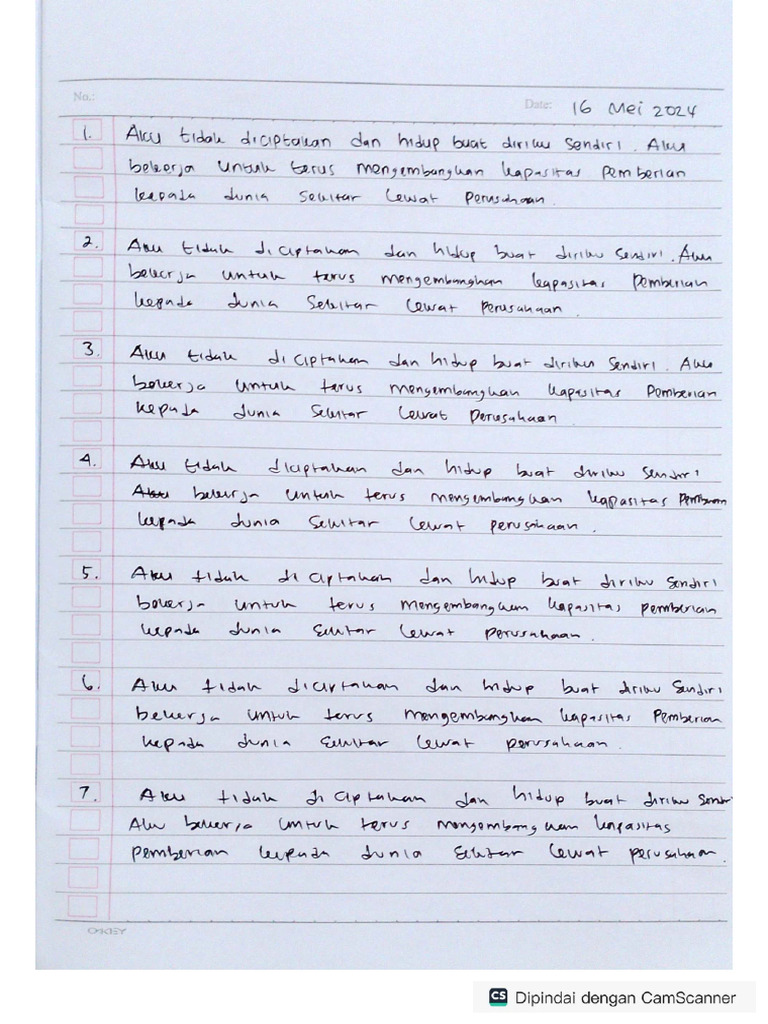 Repetitive Writing Faisal 16 Mei 2024 | PDF