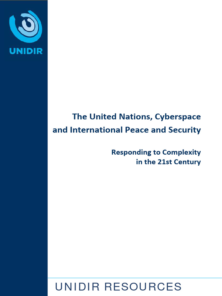 UN, Cybersecurity & Global Peace | PDF | Security | Computer Security