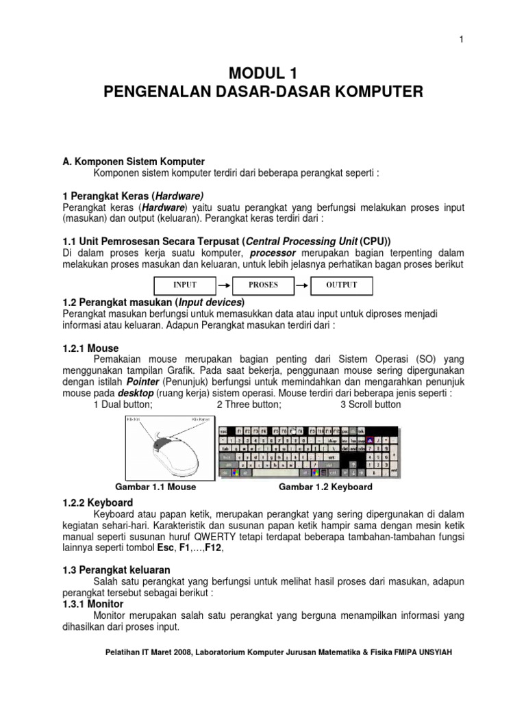 Pengenalan Komputer Dasar | PDF | Game & Aktivitas | Komputer