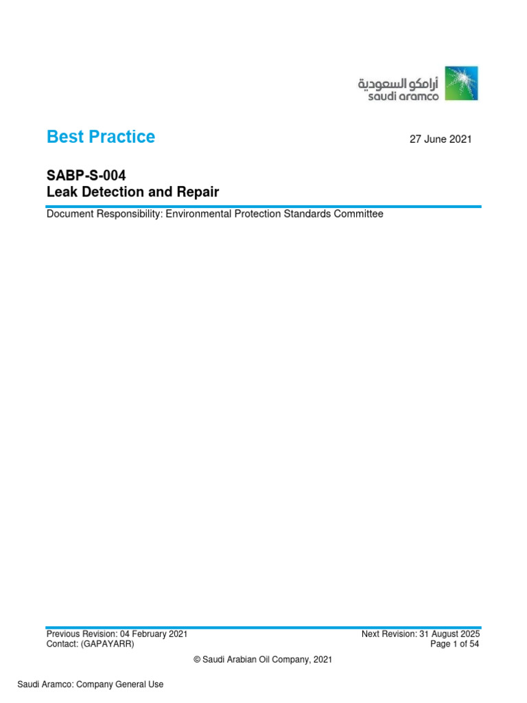 Sabp S 004 - 06272022 | PDF | Clean Air Act (United States) | Volatile ...