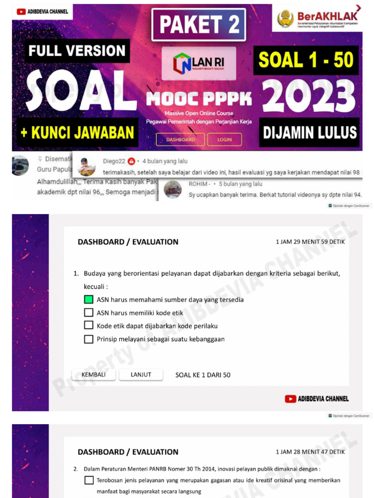 Paket 2 Soal Mooc PPPK 2023 | PDF
