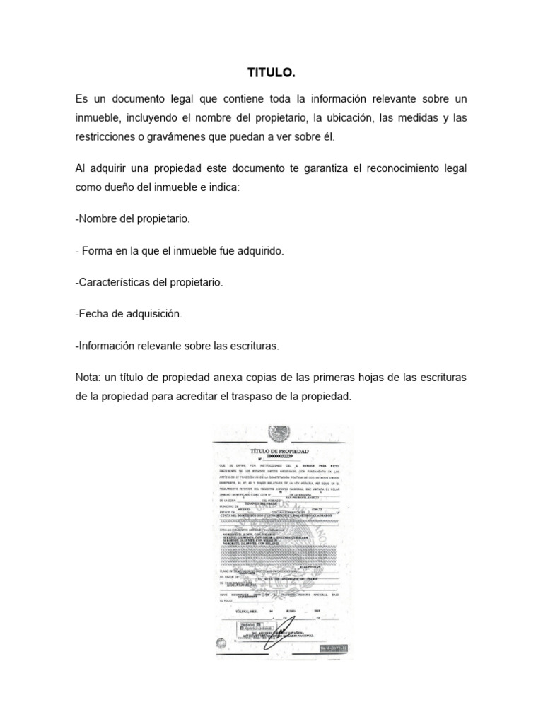 Titulos de Propiedad | PDF | Cheque