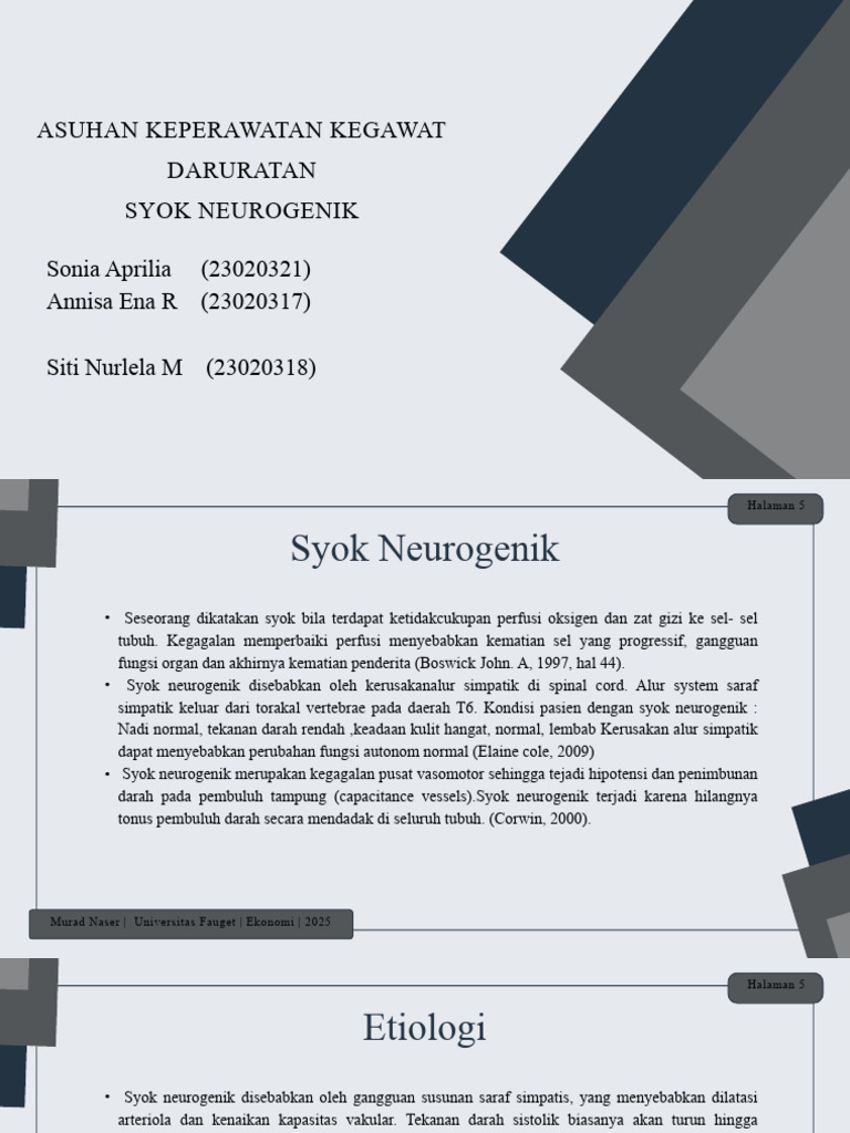 Asuhan Keperawatan Syok Neurogenik | PDF