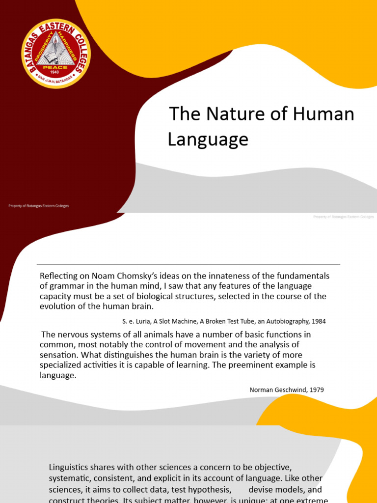 Linguistic ppt Part 1 | PDF | Linguistics | Science