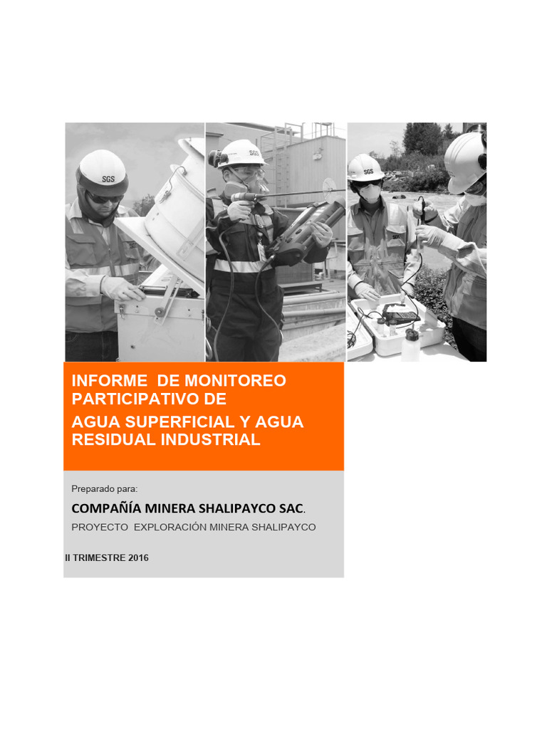 Informe de Monitoreo Participativo de Agua Superficial y Residual | PDF | Agua | Minería