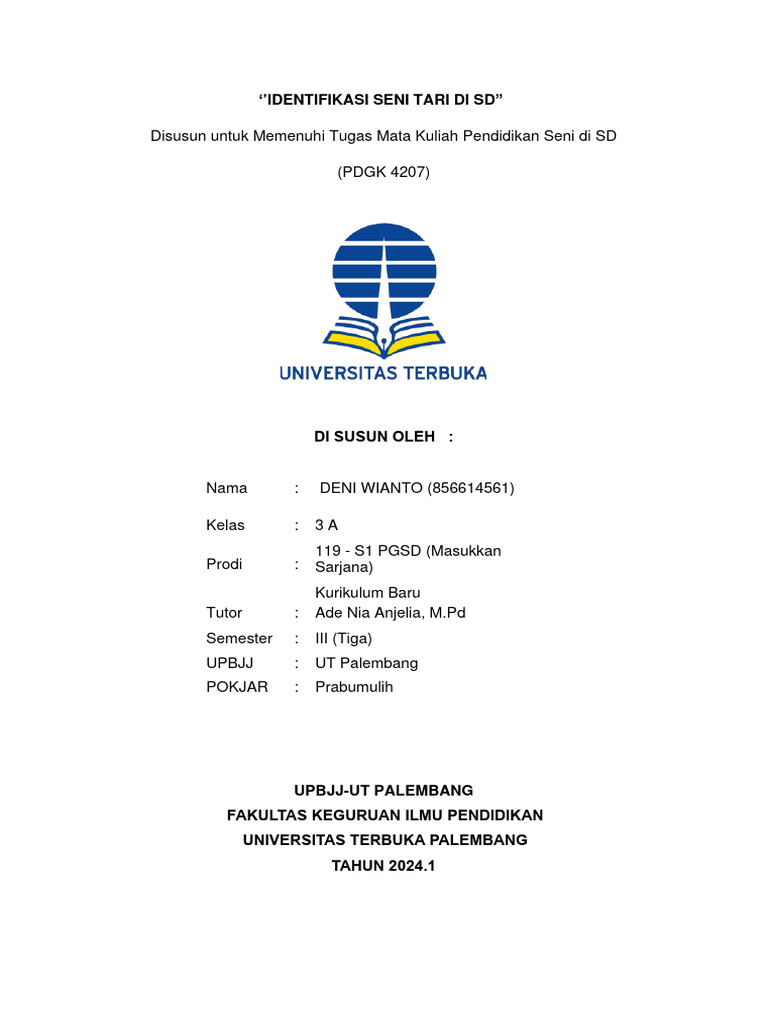 Deni Wianto 856614561 Tugas P4 | PDF