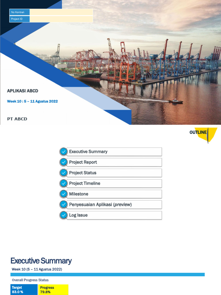 Contoh Progress Report Aplikasi - Week-10 - ReportProgress | PDF
