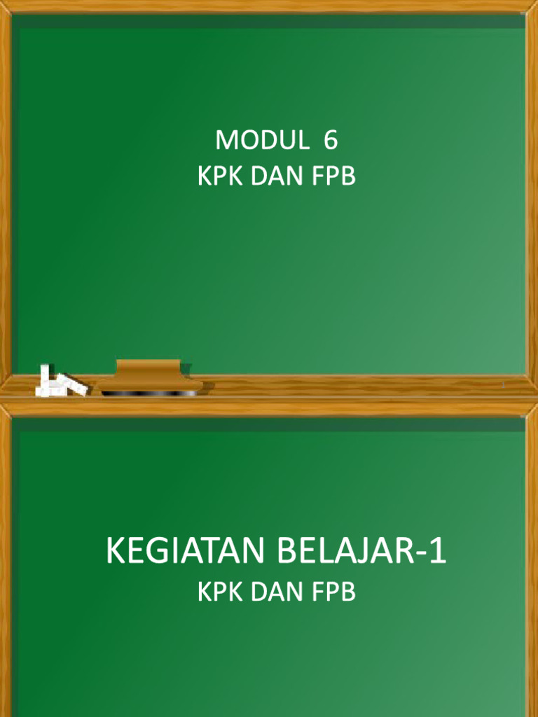 MODUL - 6 - PEND. MATEMATIKA - 1 - PPTX | PDF