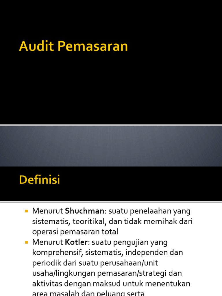 Audit Pemasaran | PDF