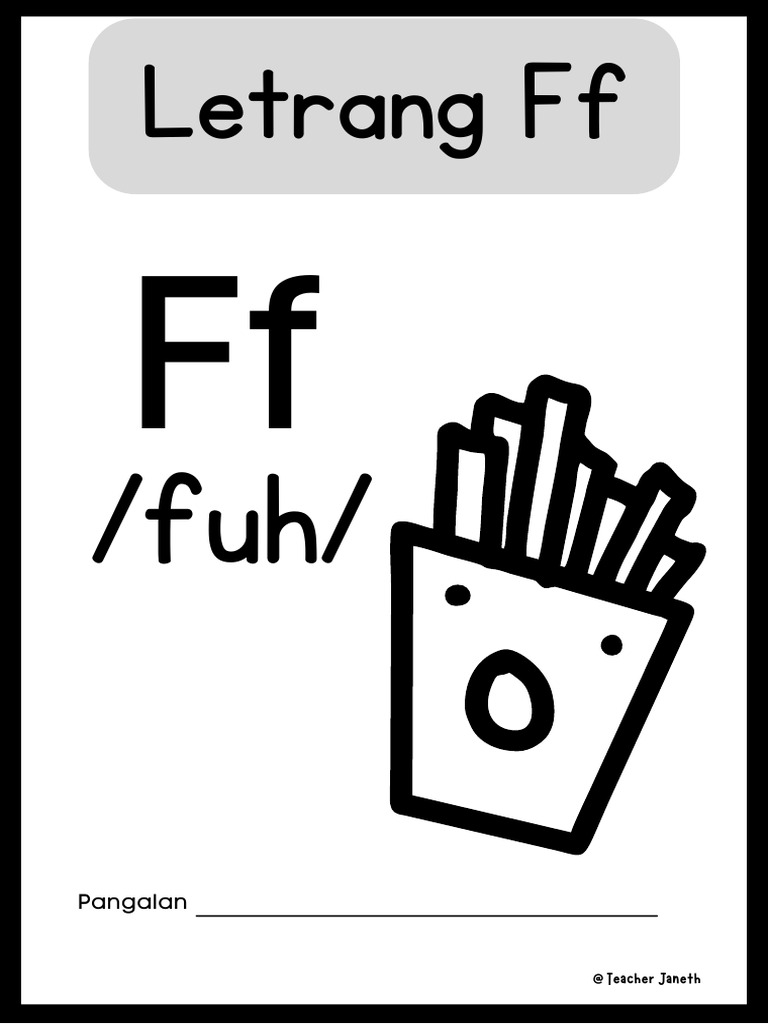 Letrang Ff Kindergarten Worksheets | PDF