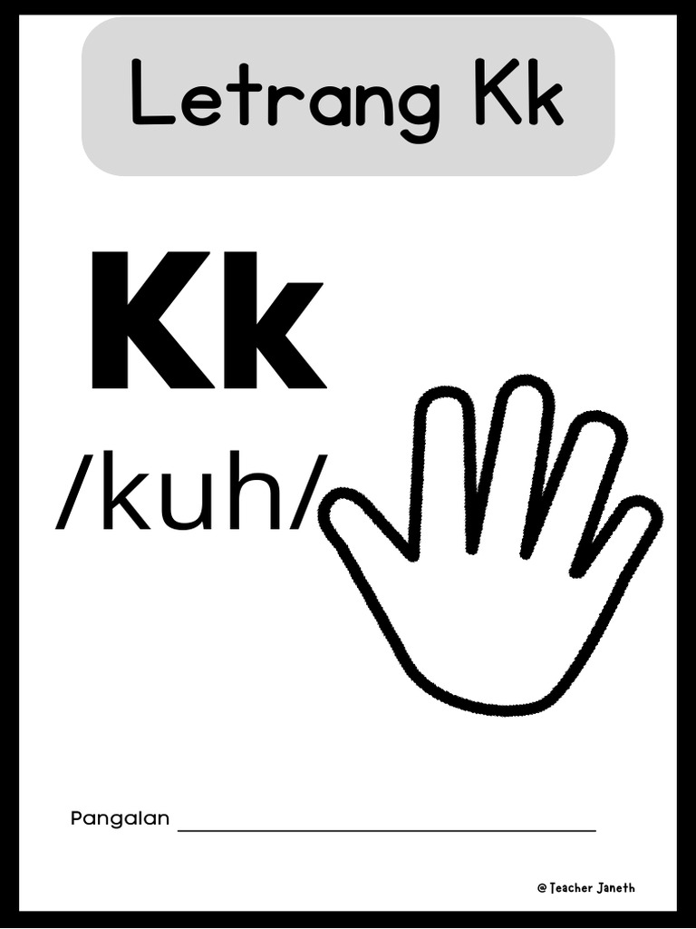 Letrang Kk Kindergarten Worksheets PDF
