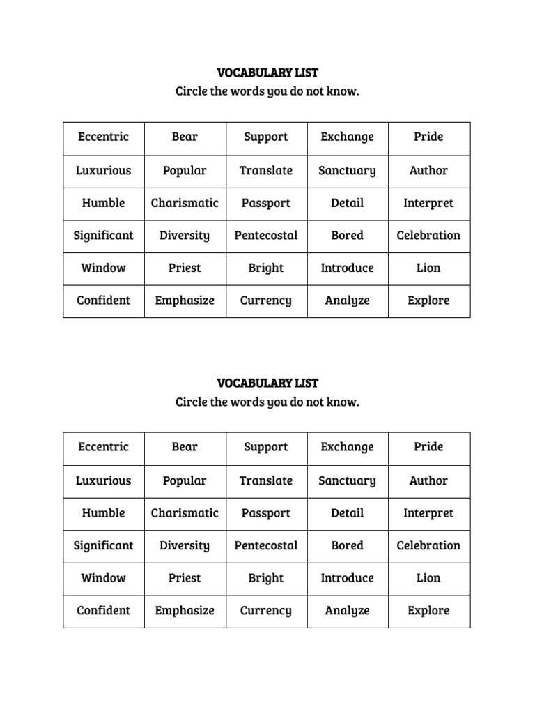 SEBIPCA Advanced Vocab. | PDF