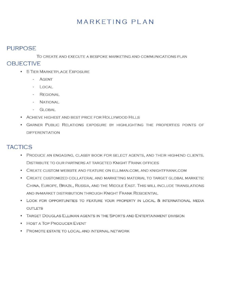 Marketing Plan | PDF