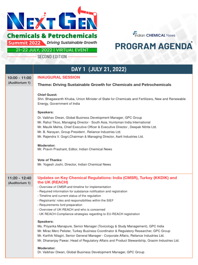 ICC Chemical Event | PDF | Supply Chain | Biofuel