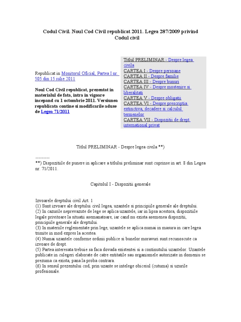 Codul Civil | PDF