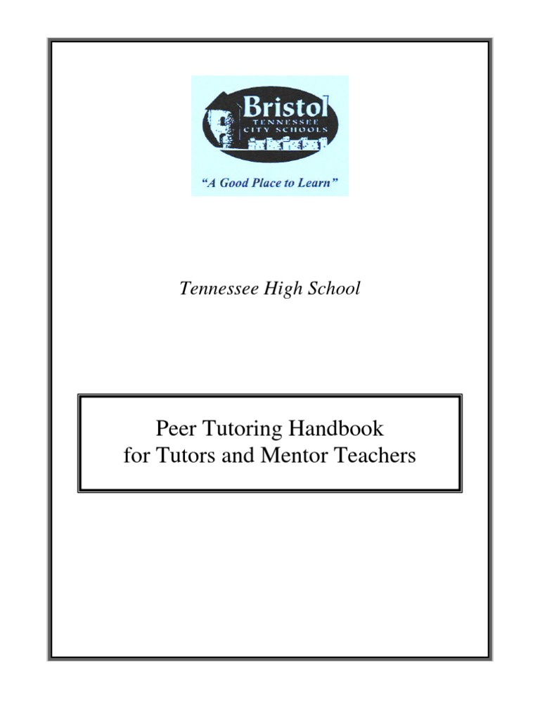 Peer Tutoring Handbook For Tutors and Mentor Teachers | PDF | Tutor | Individualized Education ...