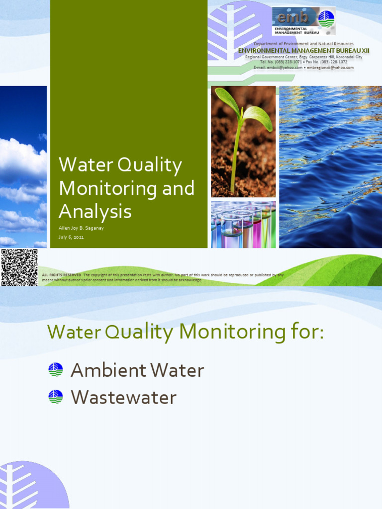 Sampling and Monitoring (SAGANAY) | PDF | Effluent | Environmental ...
