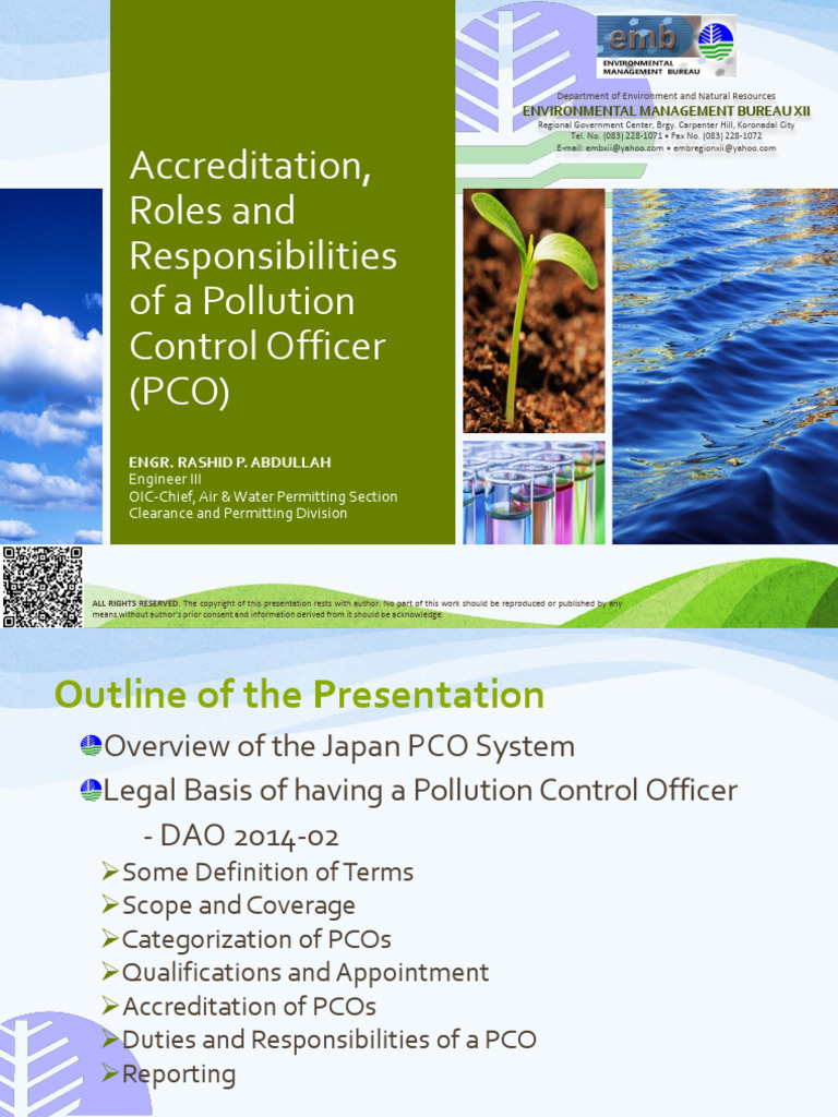PCO Accreditation Presentation ABDULLAH | PDF | Waste | Waste Management