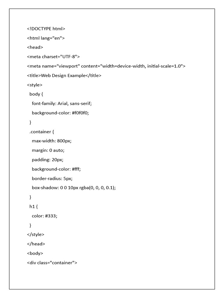 Doctype Html Pdf