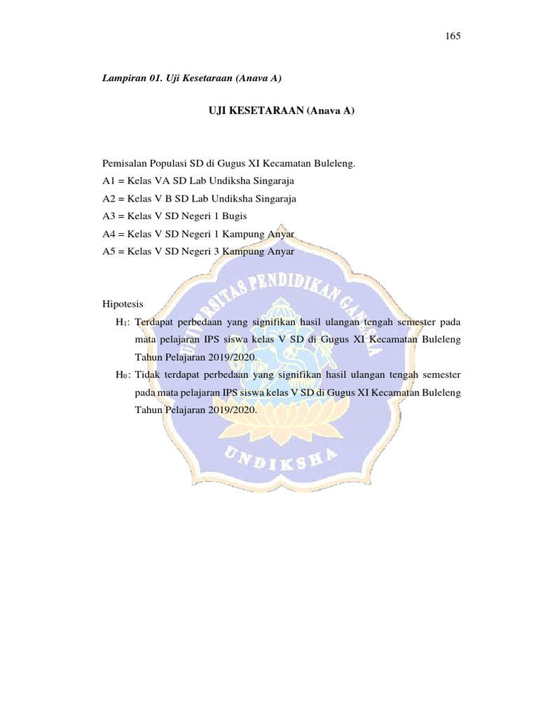 Uji Kesetaraan | PDF