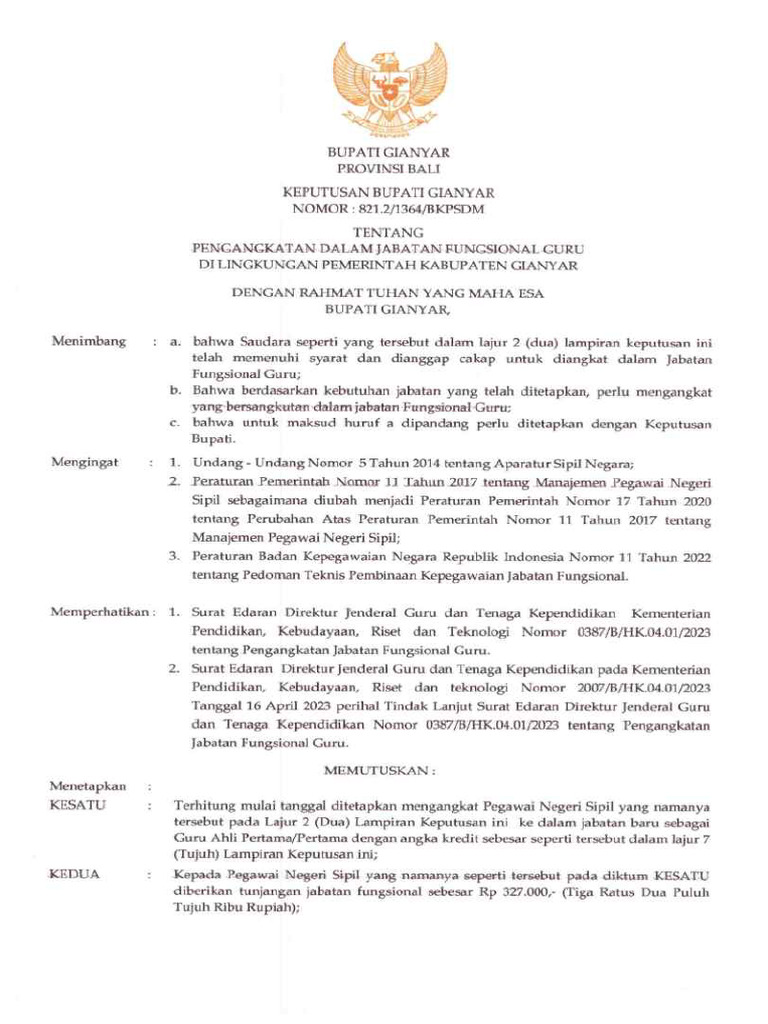 SK PENGANGKATAN PERTAMA - 11zon | PDF