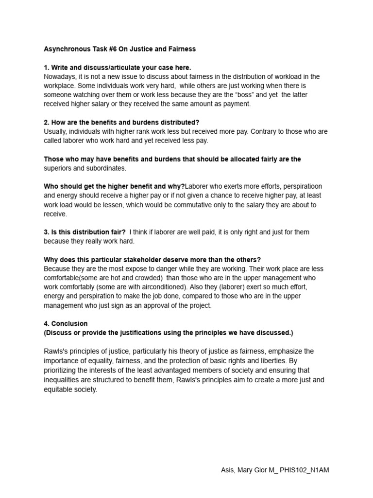 Fairness in Workplace Compensation | PDF