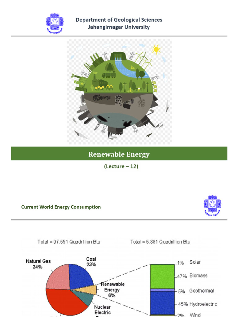 GS501 Lecture-12 Renewable Energy | PDF | Wind Power | Wind Turbine