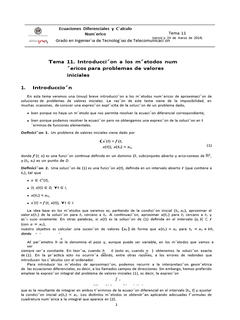 Terorema de Euler y Euler Mejorado | PDF | Integral | Matemáticas Aplicadas