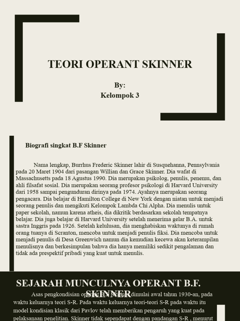 Teori Operant Skinner-2 | PDF