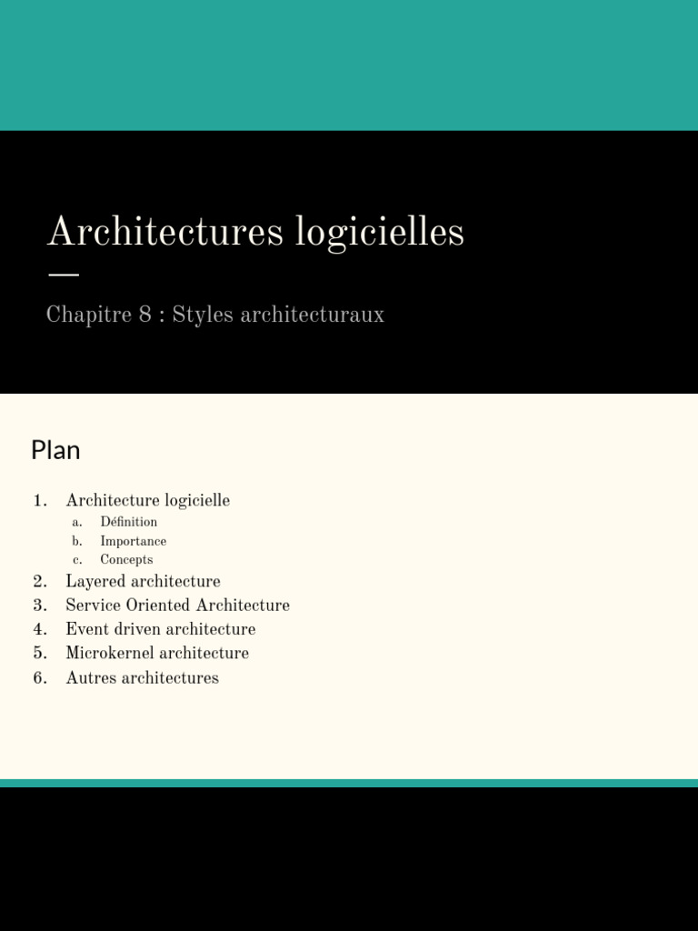 Styles Architecturaux Logiciels | PDF | Architecture de logiciel | Architecture orientée services