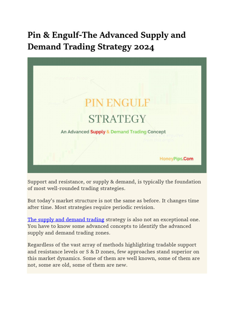 Pin & Engulf Trading Strategy 2024 | PDF | Demand | Day Trading