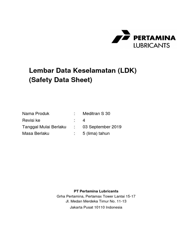 (Bahasa) SDS Meditran S 30 | PDF