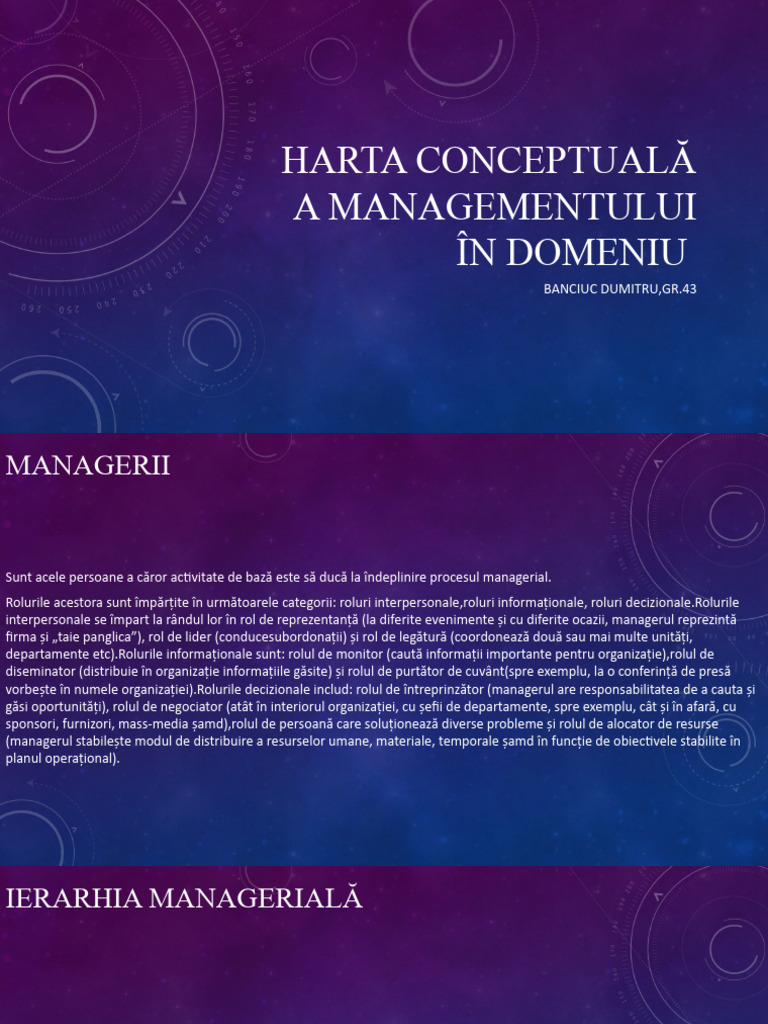 Harta Conceptuală A Managementului În Domeniu | PDF