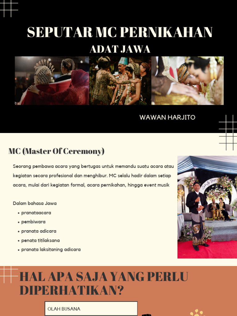 Seputar MC Pernikahan Adat Jawa | PDF