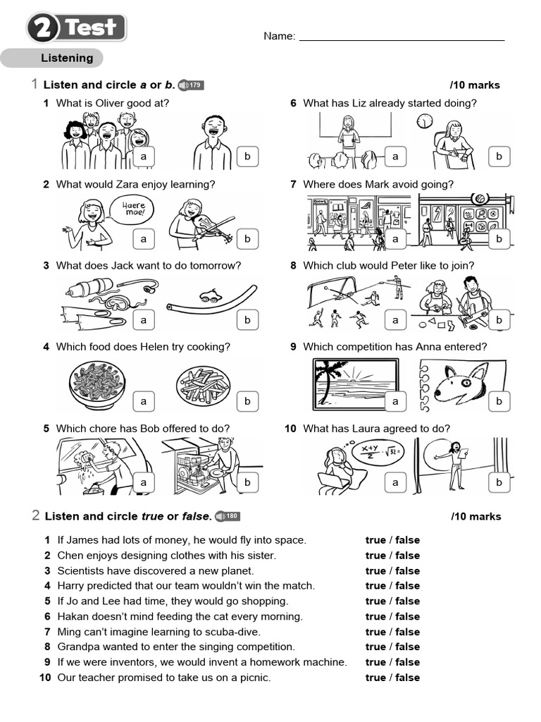 Oxford Thinkers 6 Unit 2 Test | PDF | Audition