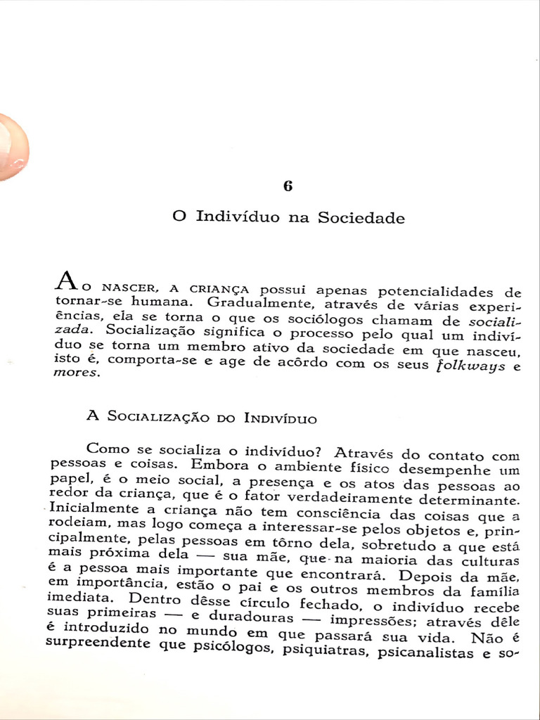Texto - 03 - KOENIG, Samuel - O Indivíduo Na Sociedade | PDF